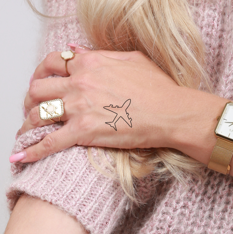 The Flash Tattoo | Airplane tattoo for travel lovers